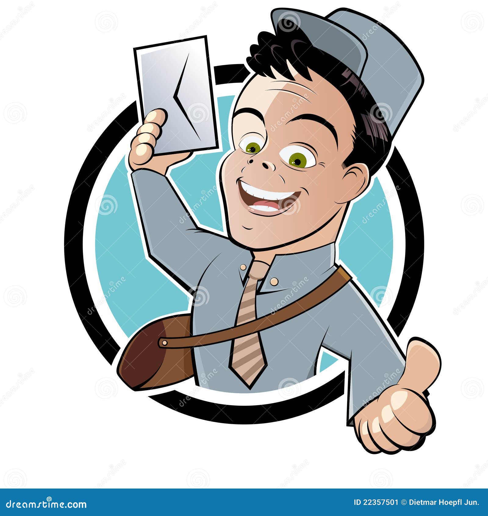 Courrier Ou Facteur De Dessin Animé Illustration de Vecteur ...