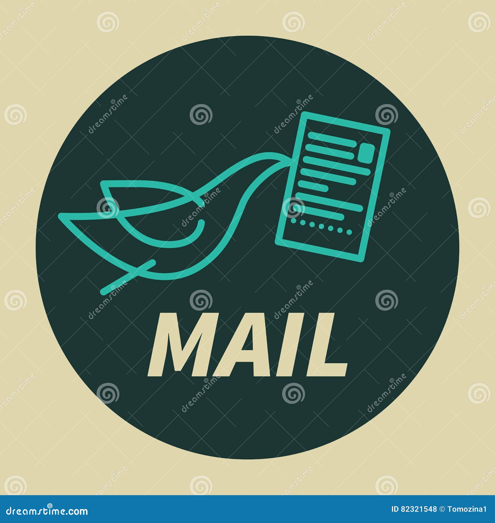 Courrier Plat De Logo De Vecteur Illustration de Vecteur - Illustration ...