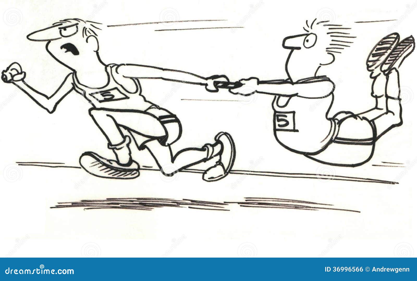 Course illustration stock. Illustration du masculin, drôle - 36996566