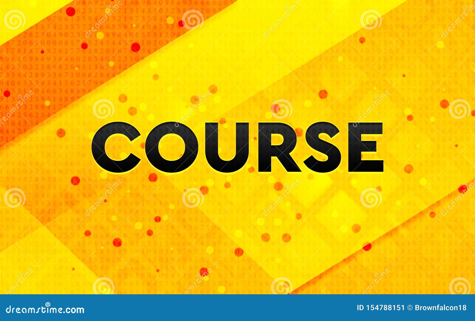 Course Abstract Digital Banner Yellow Background Stock Illustration ...
