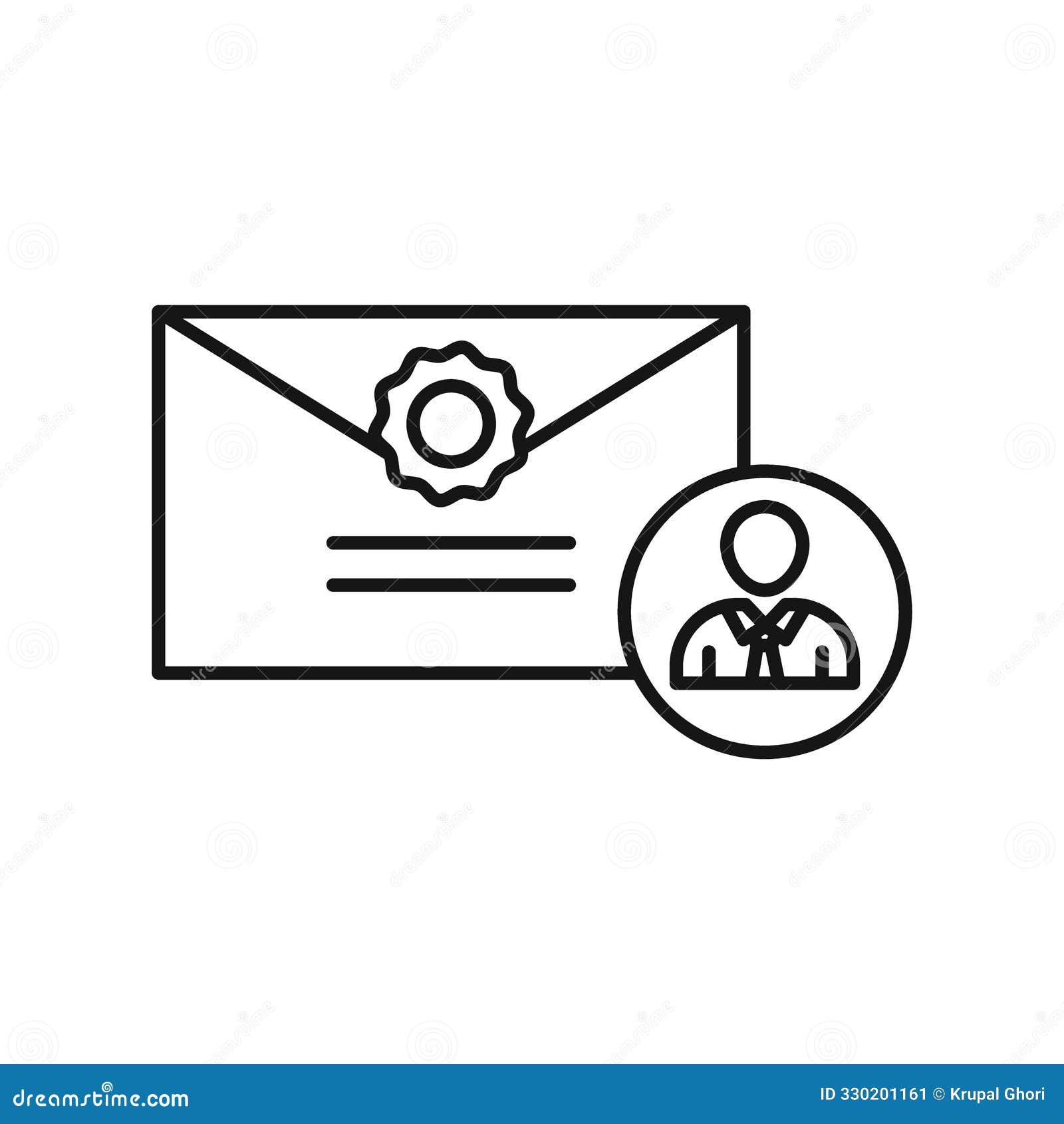 Course Completion Certificate Icon Black Line Art Vector Logo ...