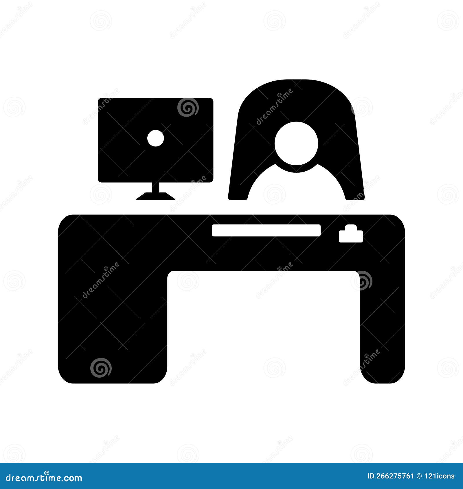 Course, Coursework, Desk Icon. Black Vector Graphics Stock Illustration ...
