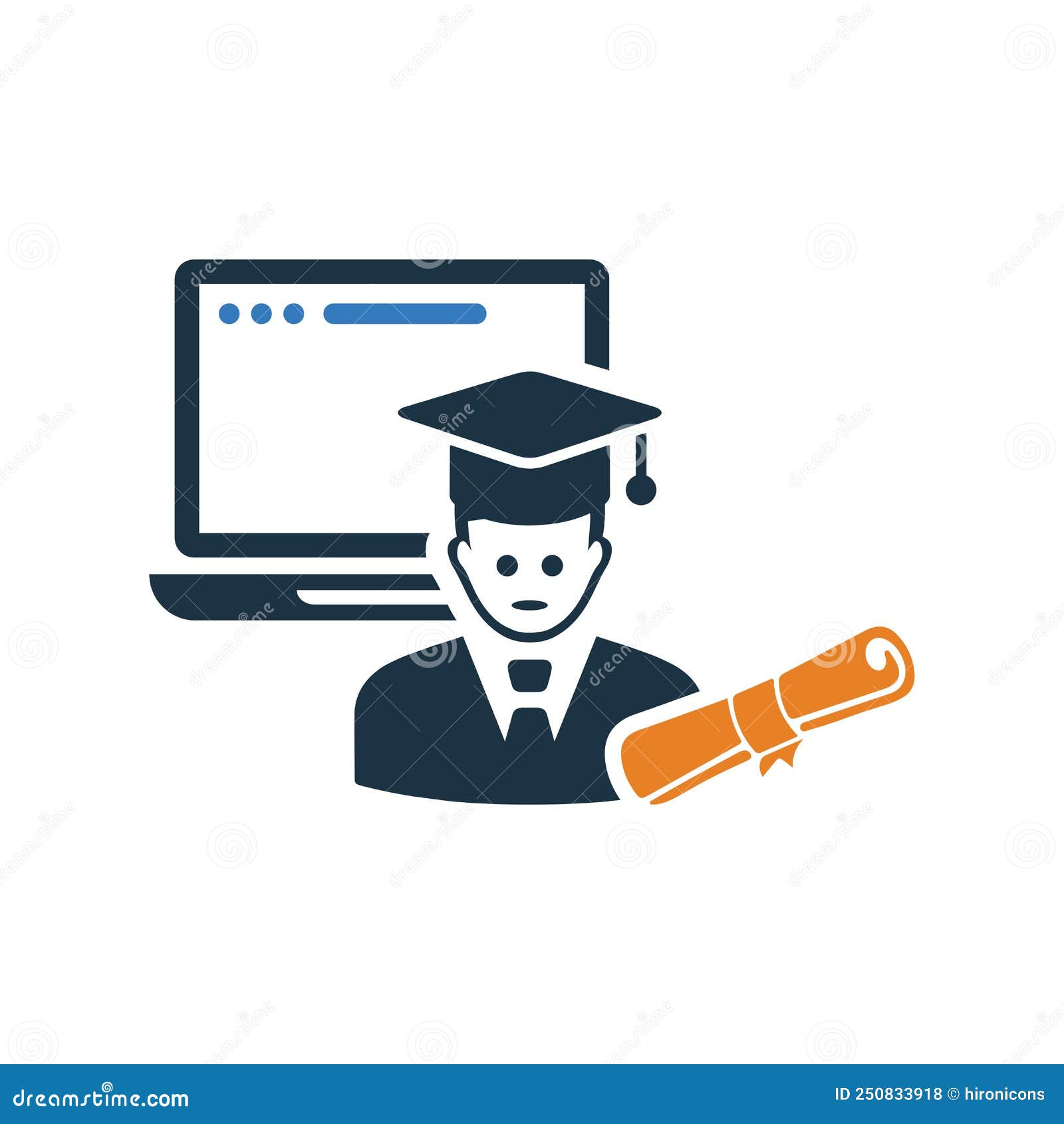 Course, Education, Learning, Online Icon. Glyph Style Vector EPS Stock ...