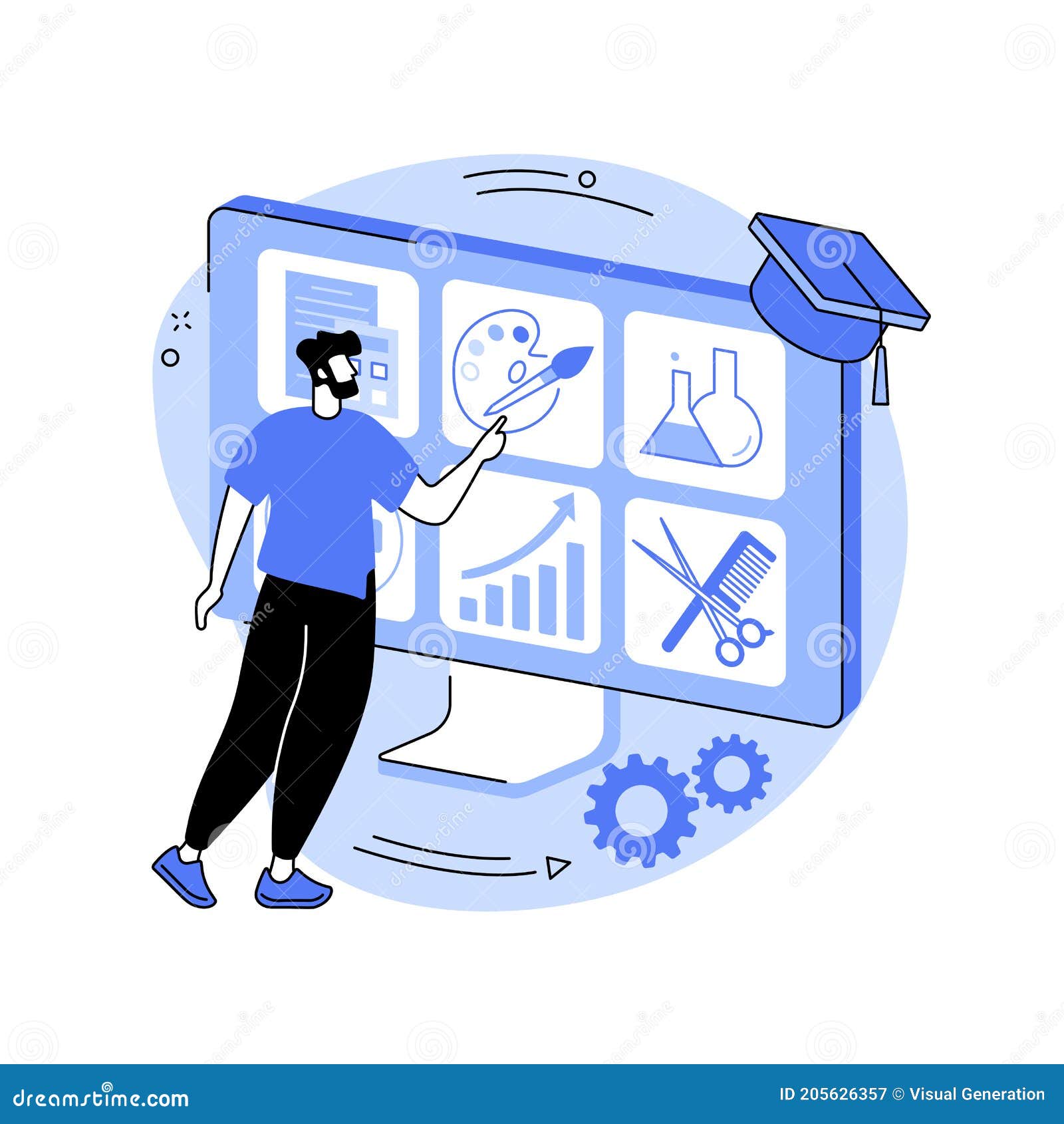 Course Enrollment Abstract Concept Vector Illustration. Stock Vector ...