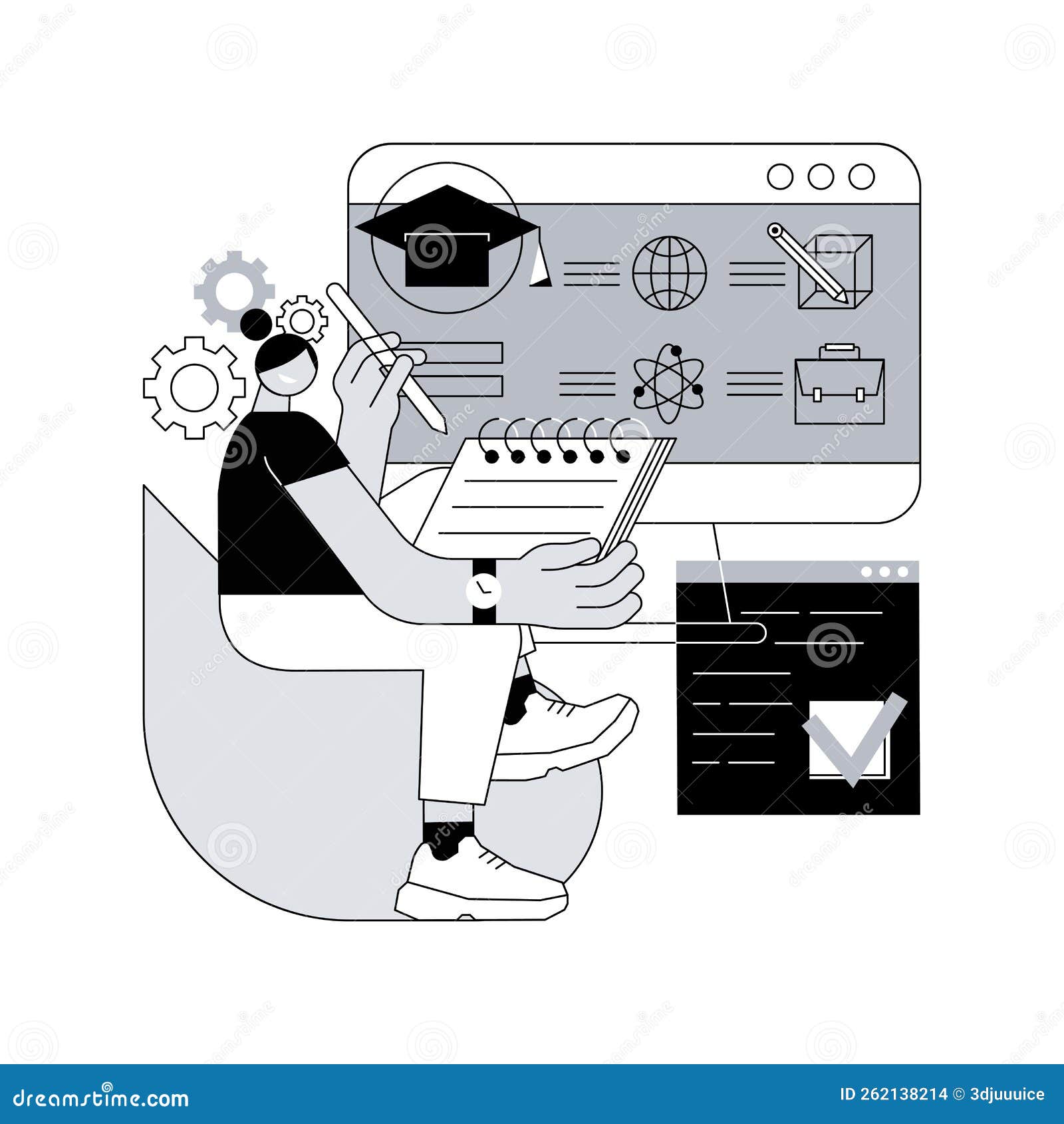 Course Enrollment Abstract Concept Vector Illustration. Stock Vector ...