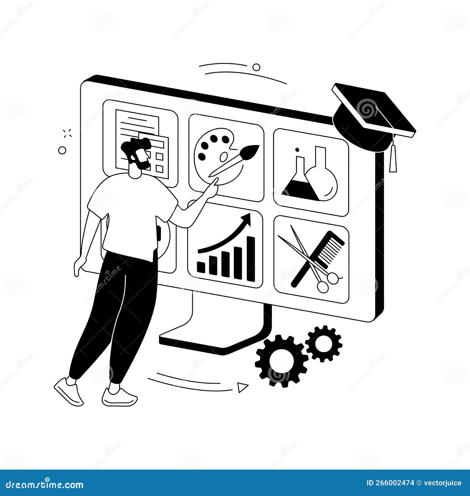 Course Enrollment Abstract Concept Vector Illustration Stock Vector ...