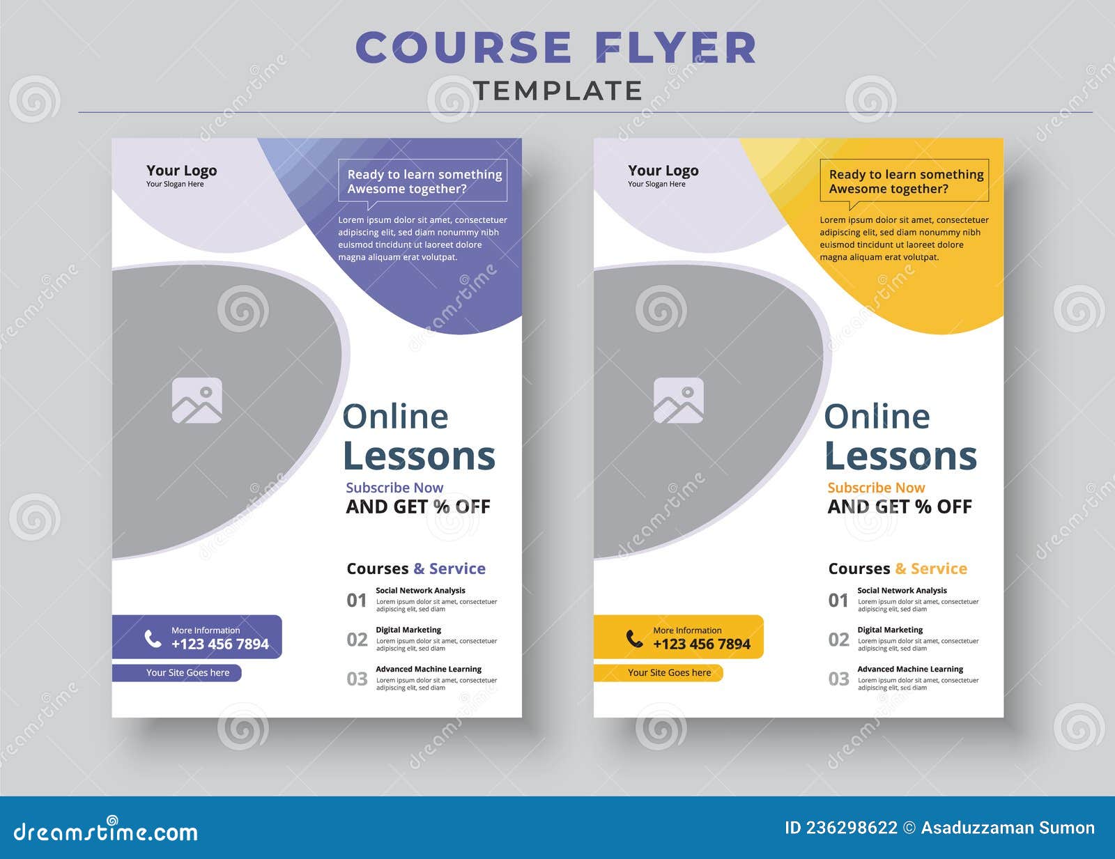 Course Flyer Template, Online Class Flyers, Education Flyer, Online ...