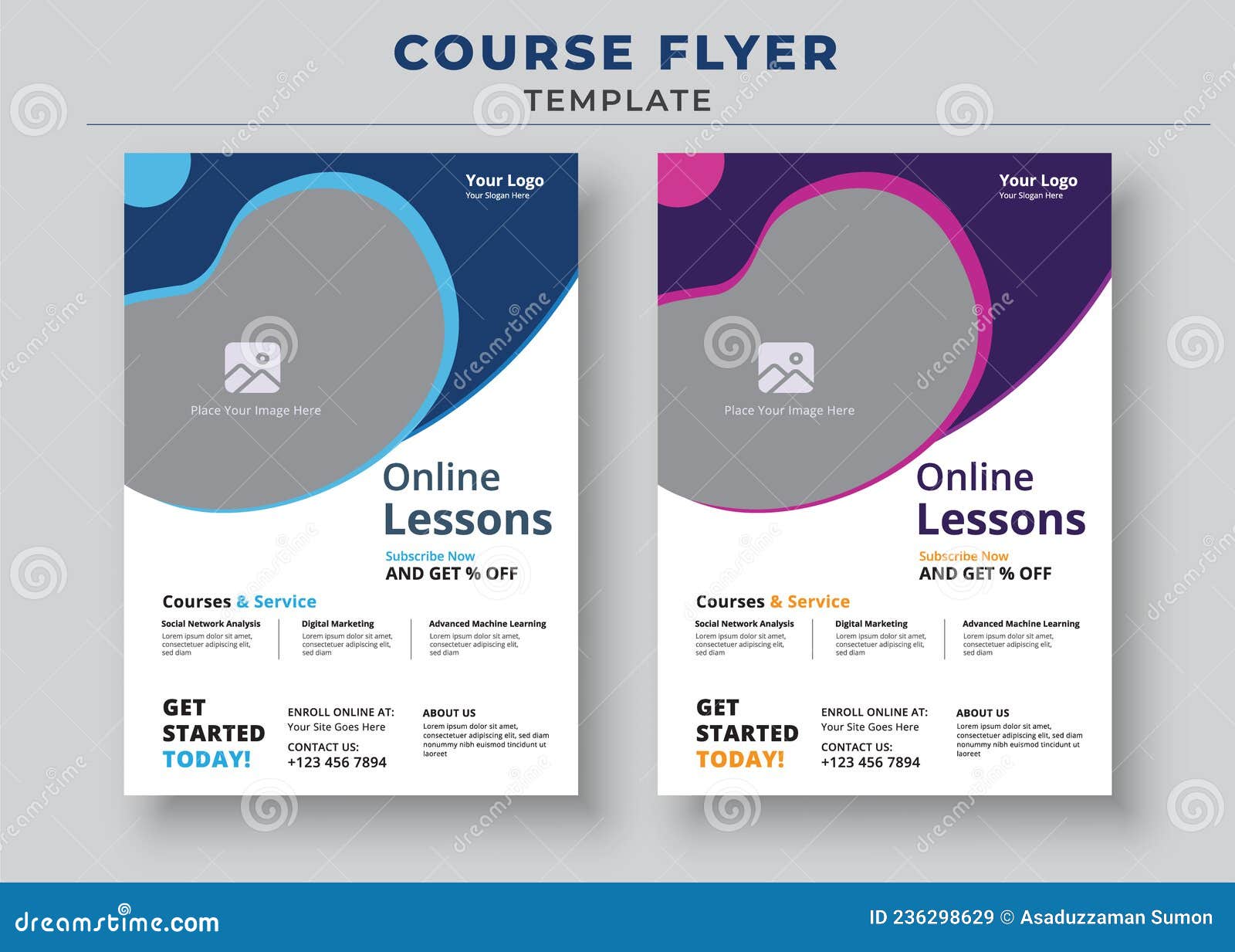 Course Flyer Template, Online Class Flyers, Education Flyer, Online ...