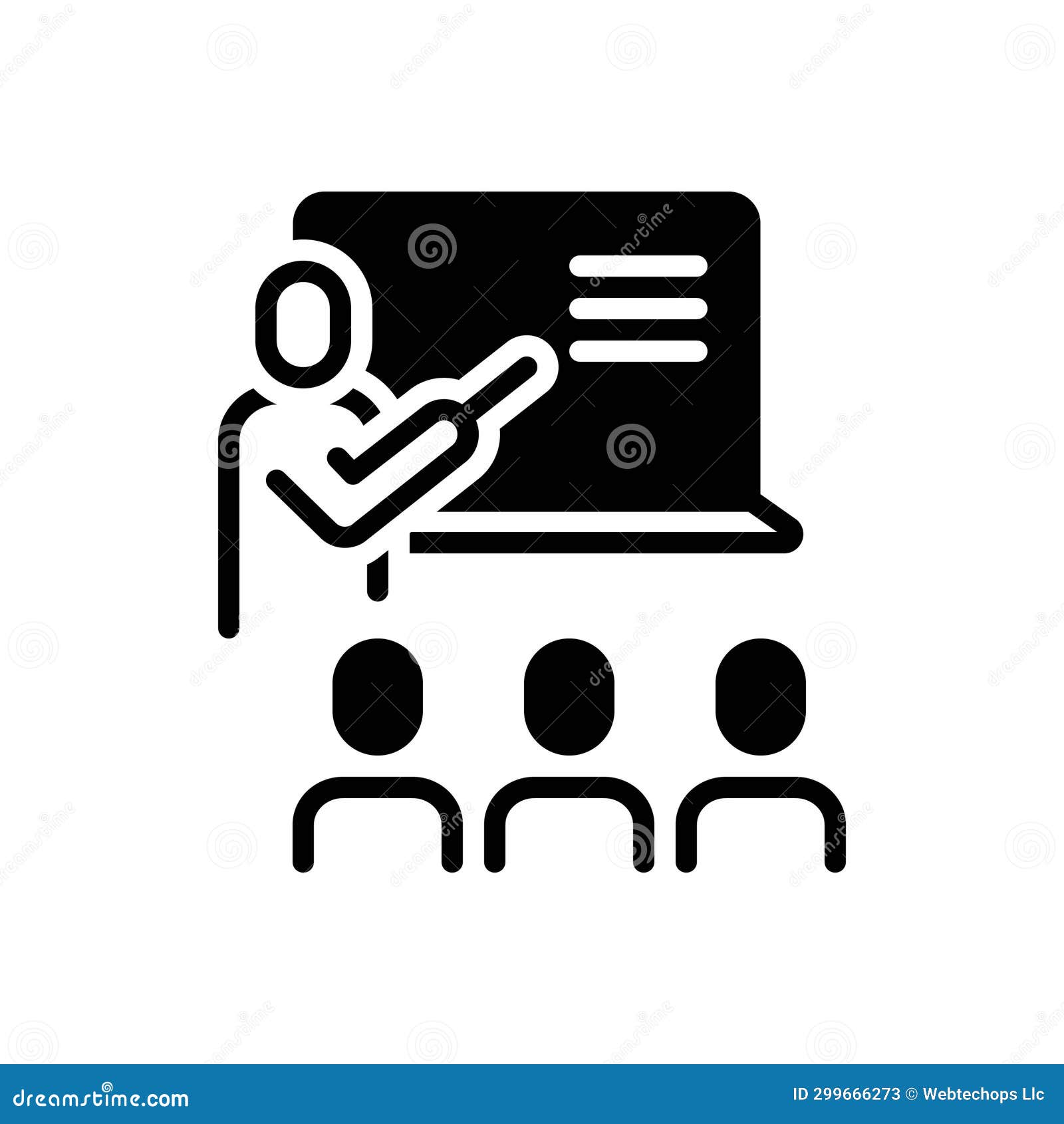 Black Solid Icon for Course, Presentation and Students Stock ...