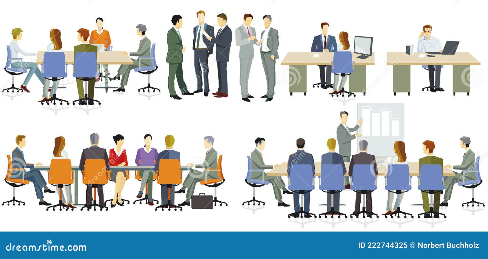 Course and Session and Discussion in the Group Stock Vector ...