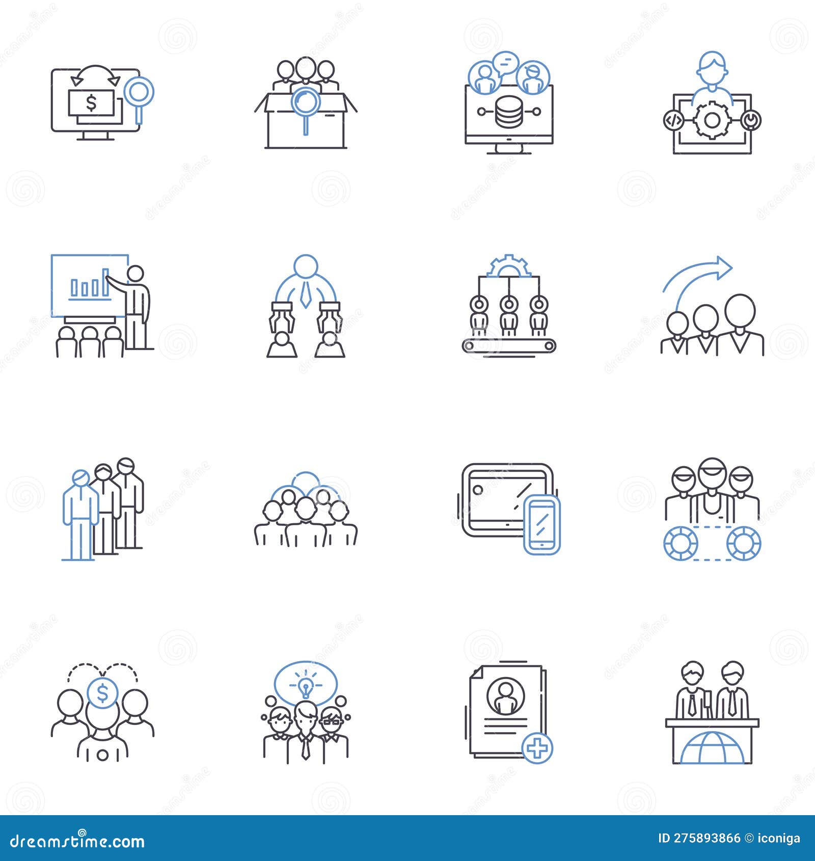 Course Syllabus Line Icons Collection. Objectives, Grading ...