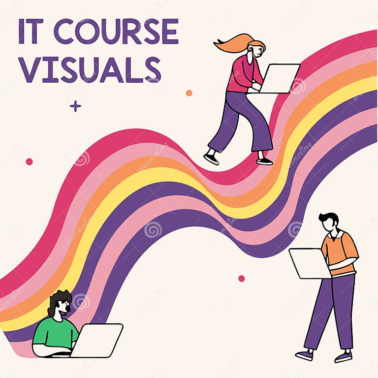It Course Visuals in Vibrant Gradient Waves: a Modern Tech Aesthetic ...