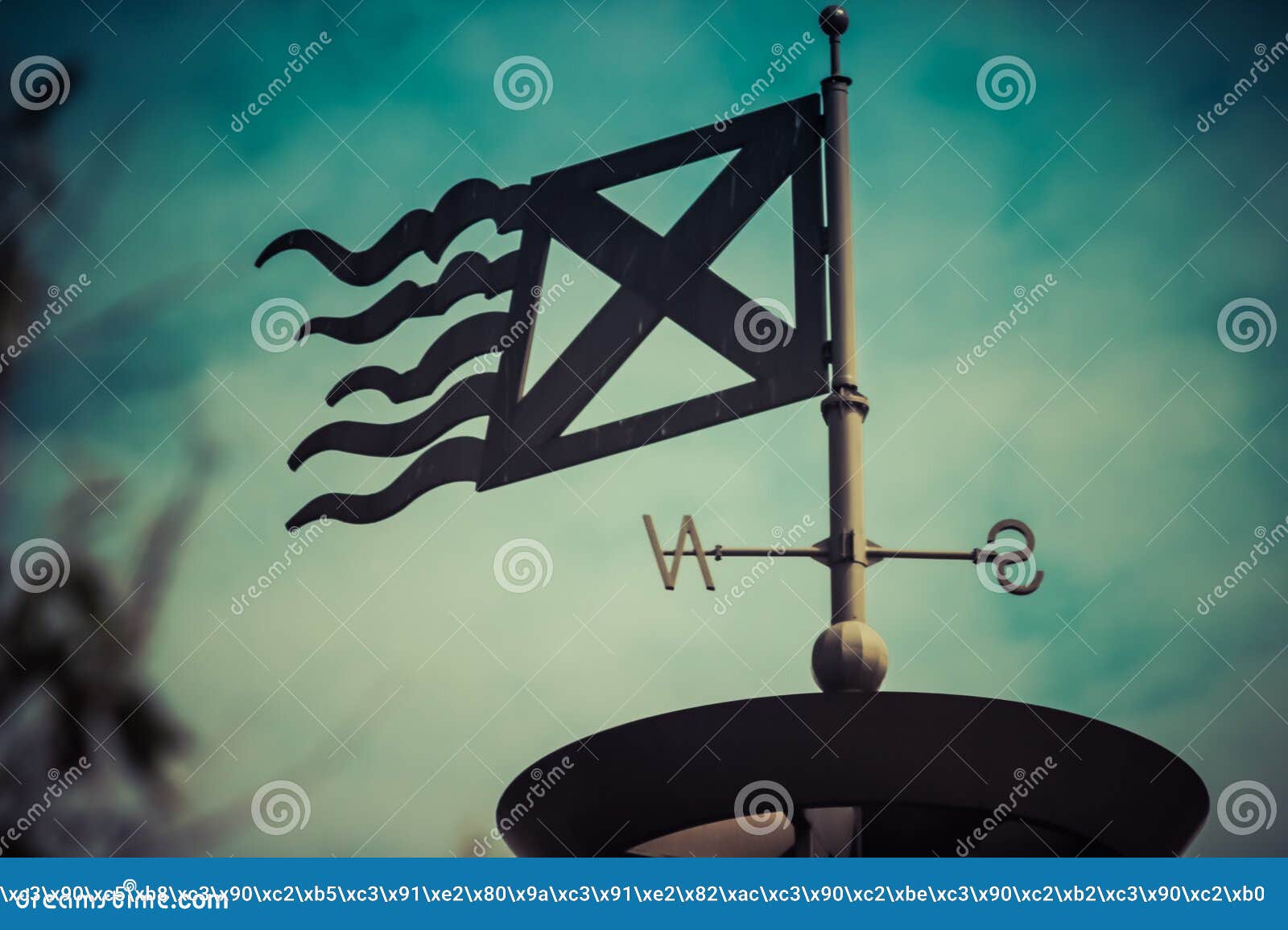 The Course of the Wind, Metal Construction, Weathercock, Metal Flag ...