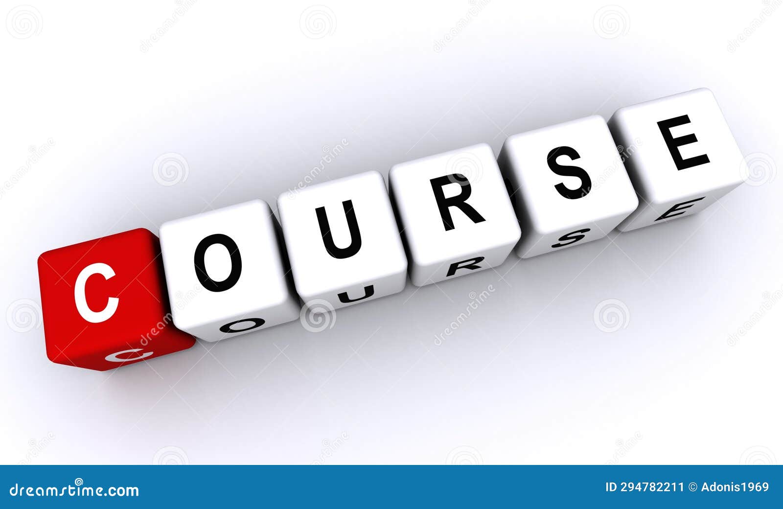 Course word block on white stock illustration. Illustration of training ...