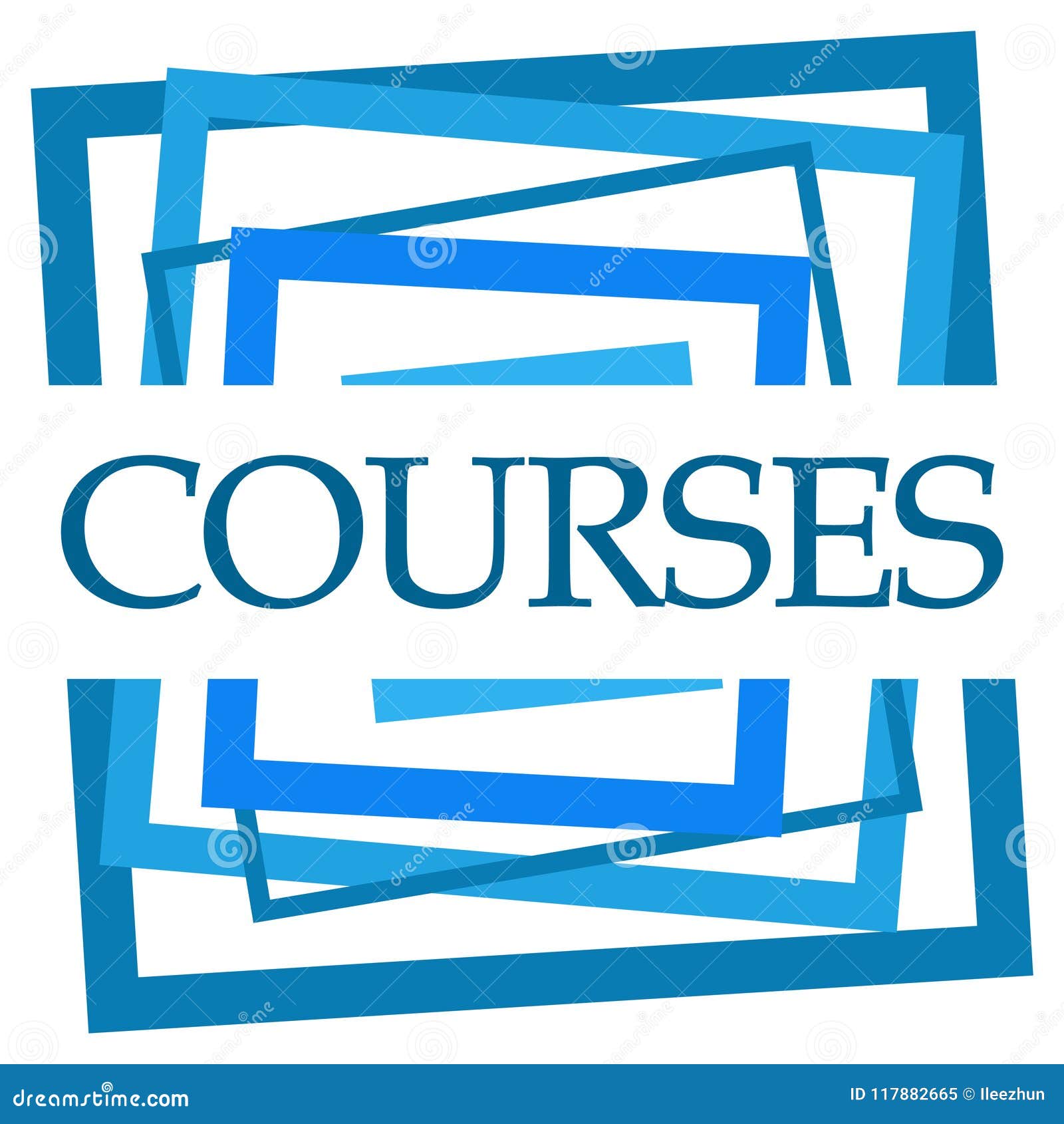 Courses Blue Random Borders Stock Illustration - Illustration of ...