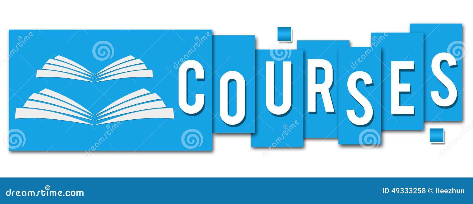 Courses Blue Stripes Book Icon Stock Illustration - Illustration of ...
