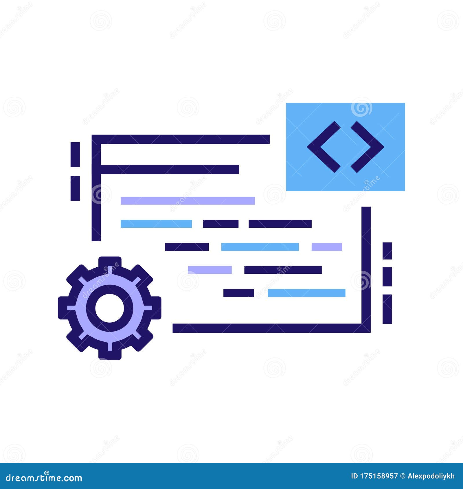 It Courses Color Line Icon. Programming, Coding Learning. Software ...