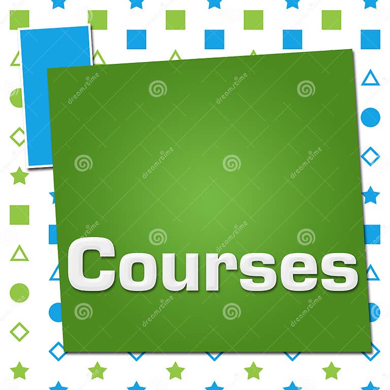 Courses Green Blue Basic Shapes Square Stock Illustration ...