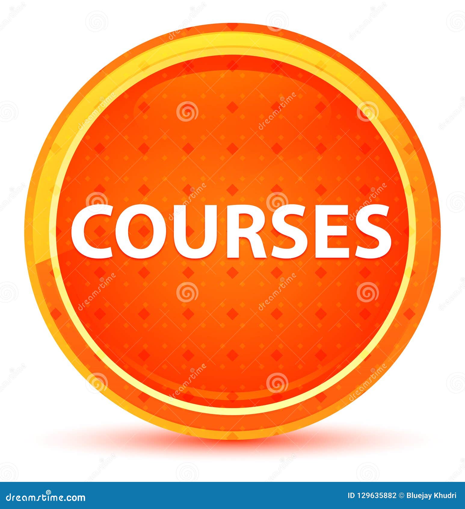Courses Natural Orange Round Button Stock Illustration - Illustration ...