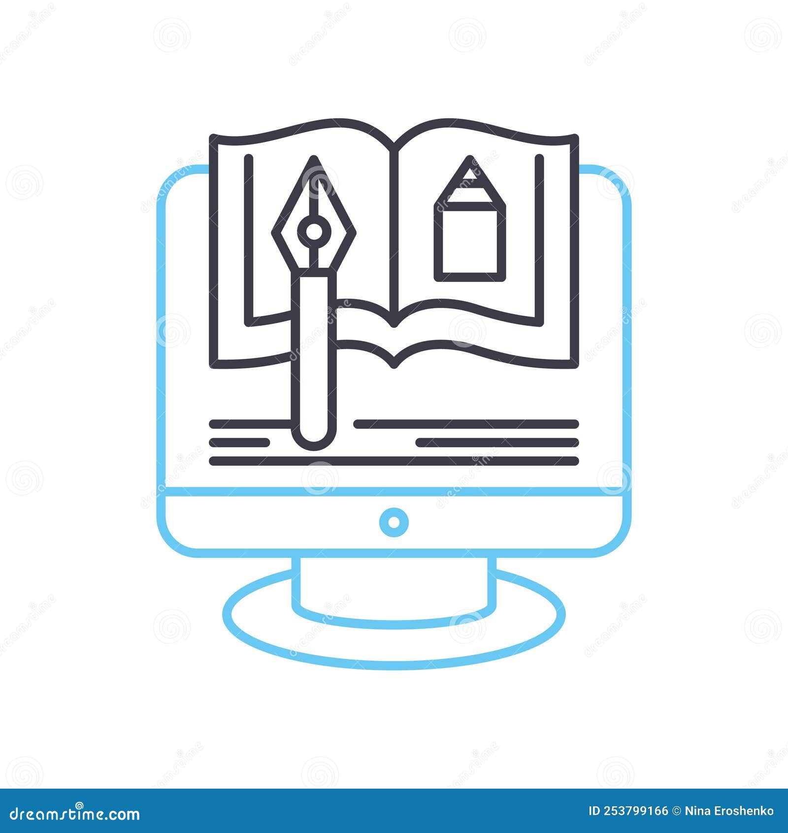 Courses Line Icon, Outline Symbol, Vector Illustration, Concept Sign ...