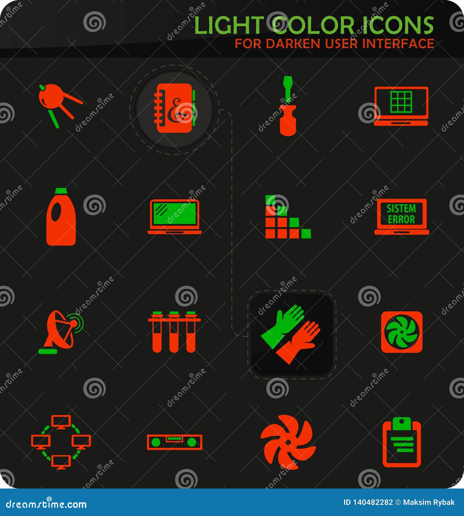Courses school icons set stock vector. Illustration of digital - 140482282