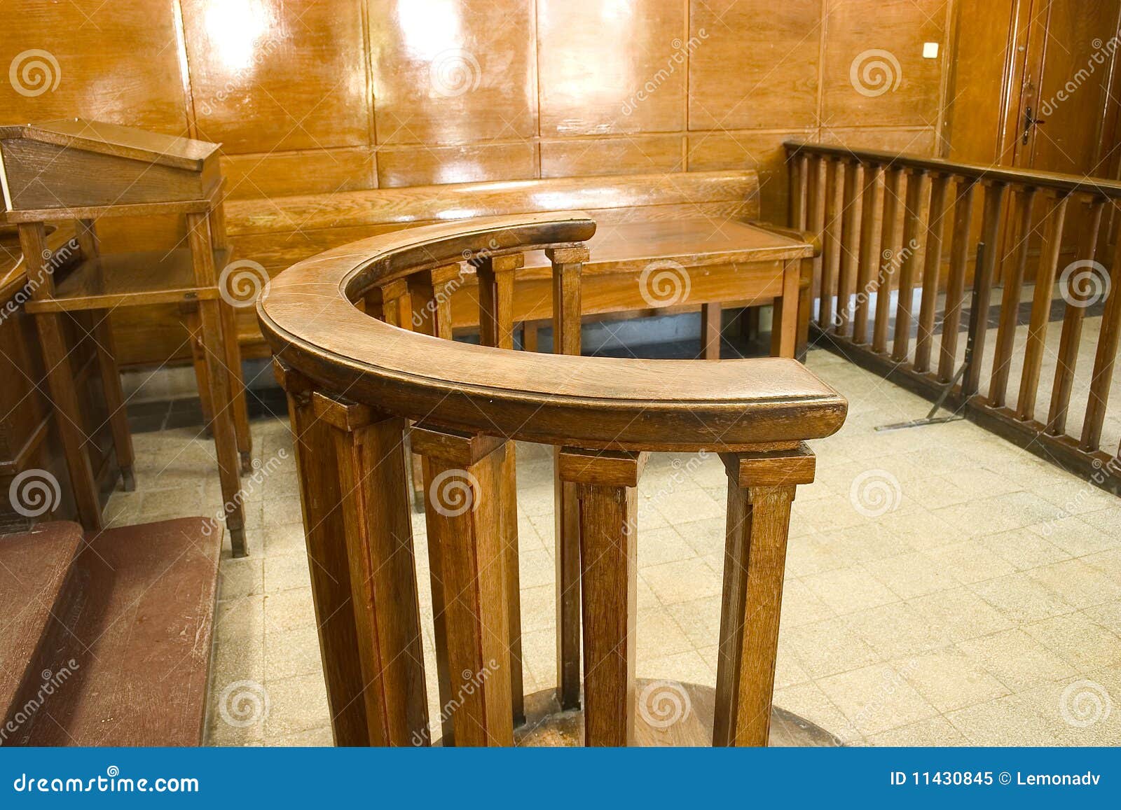 Court bench close-up stock image. Image of retro, justice - 11430845