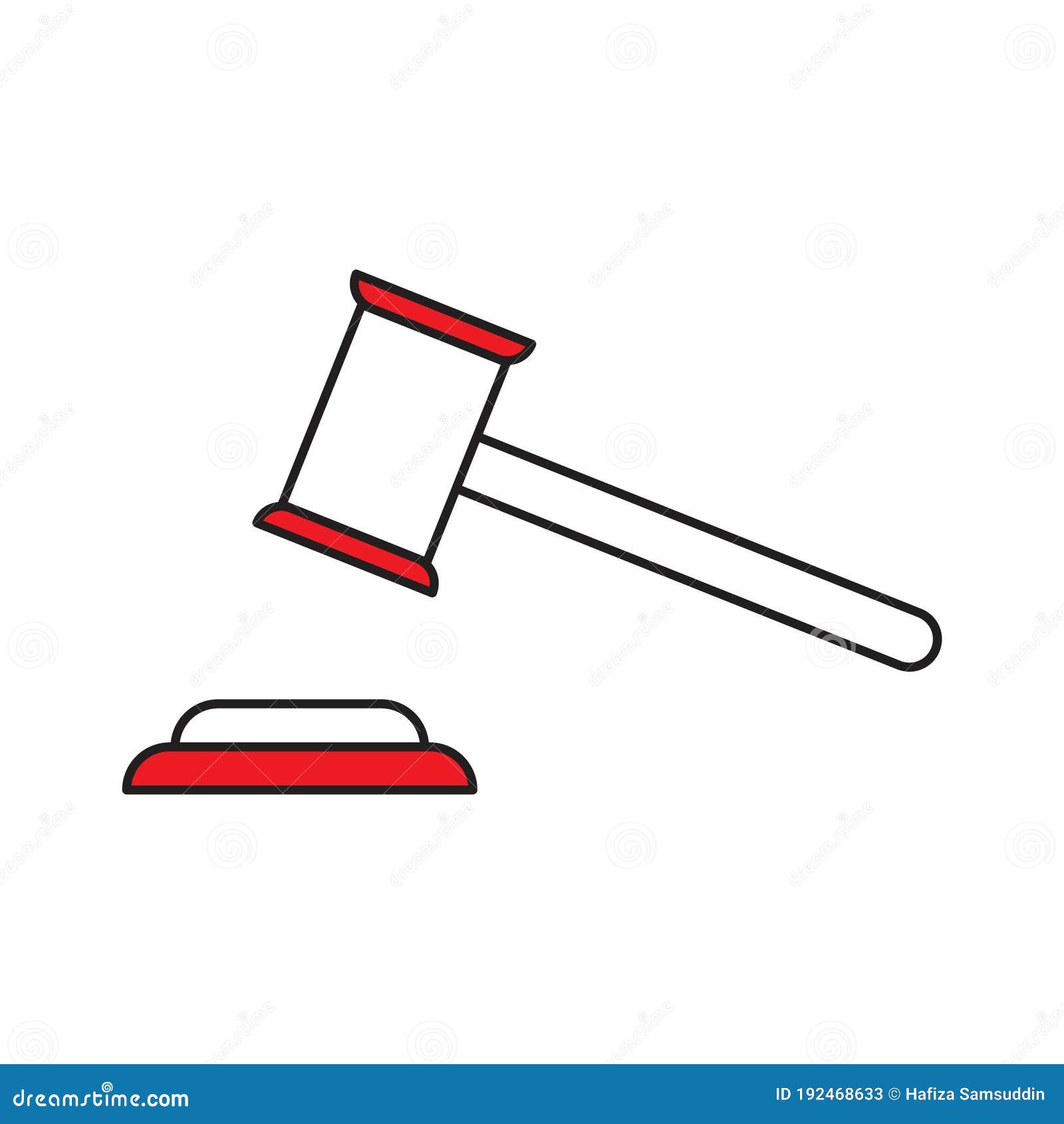 Court Gavel. Vector Illustration Decorative Design Stock Vector ...