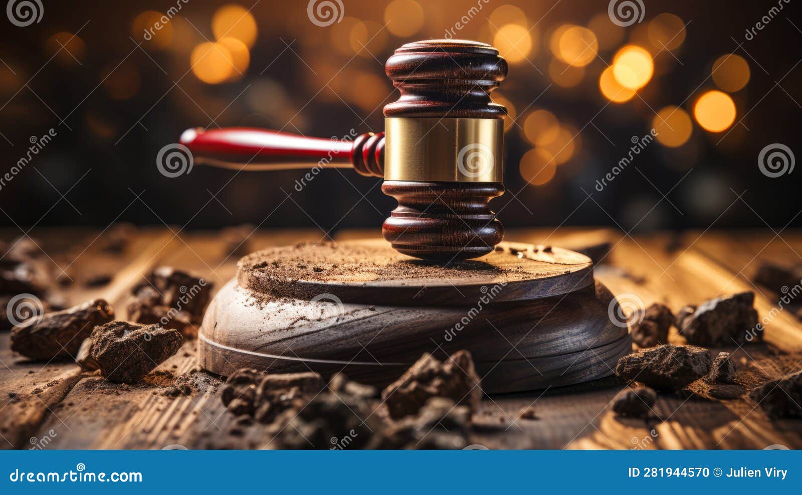 Court Hammer Judgment and Law Concept Illustration Stock Illustration ...