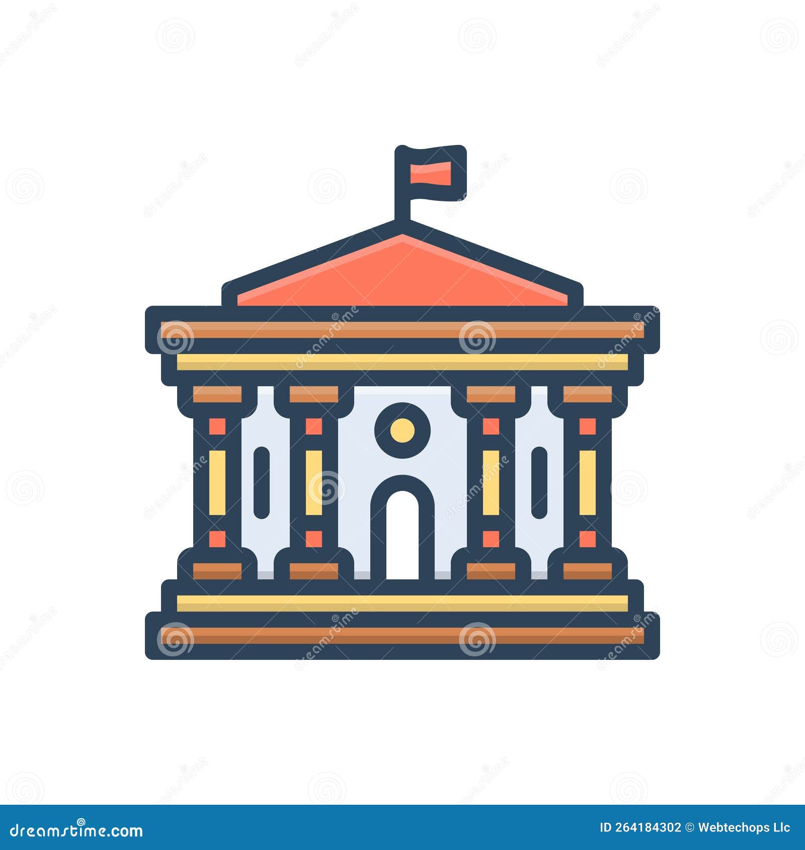 Color Illustration Icon for Court, Tribunal and Building Stock Vector ...