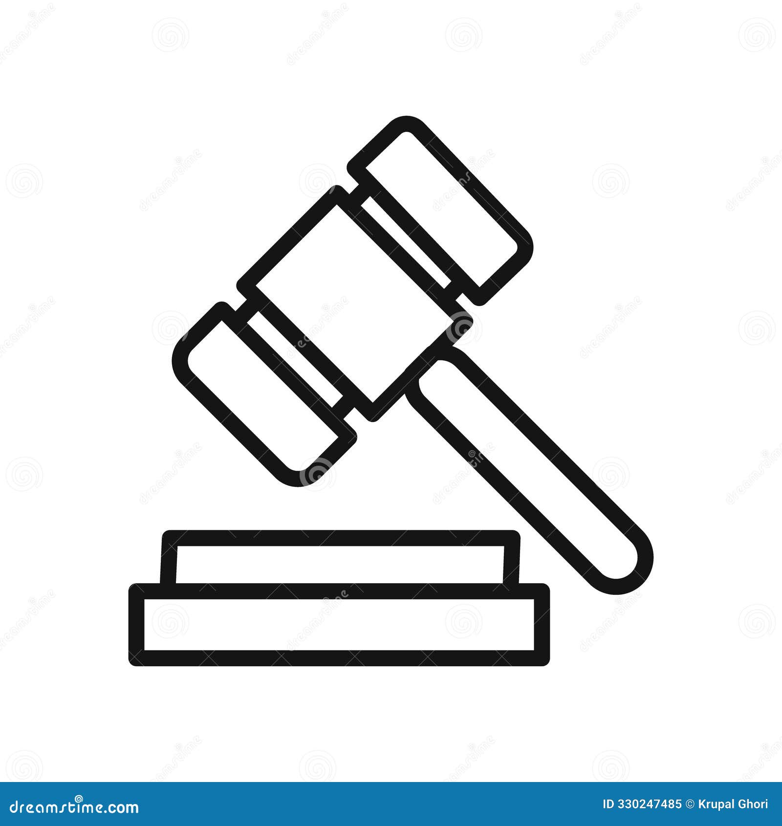 Court Judgement Icon Linear Graphics Set Vector Stock Illustration ...