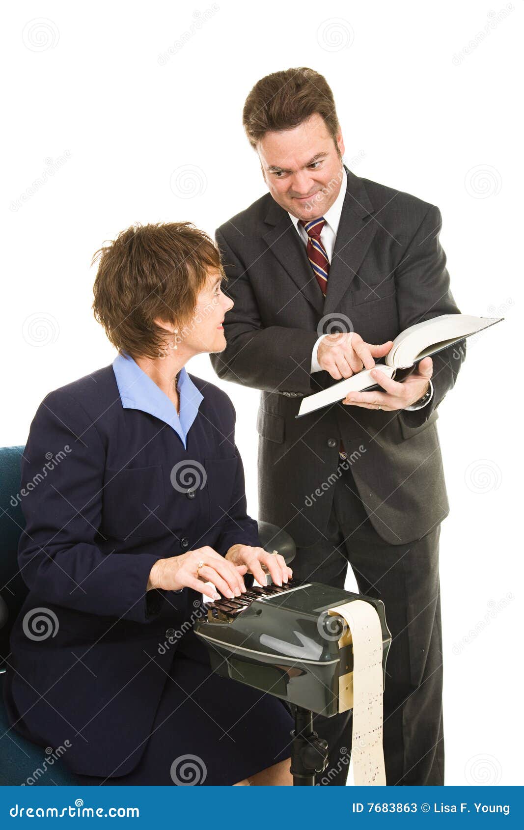 Court Reporter - Discussing Case Stock Image - Image of lawyer ...