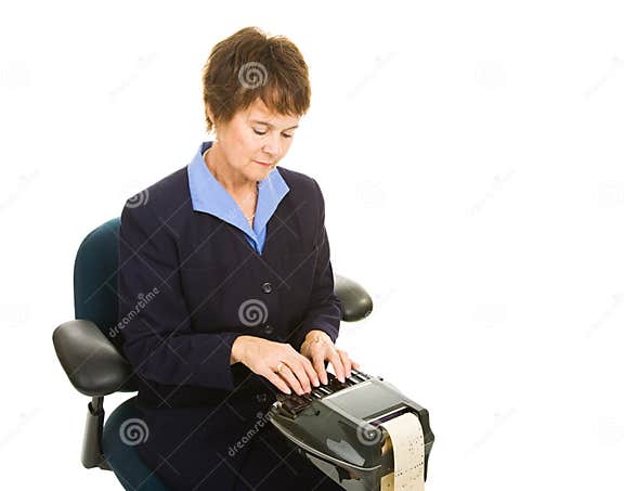 Court Reporter Working stock photo. Image of collar, court - 7683850