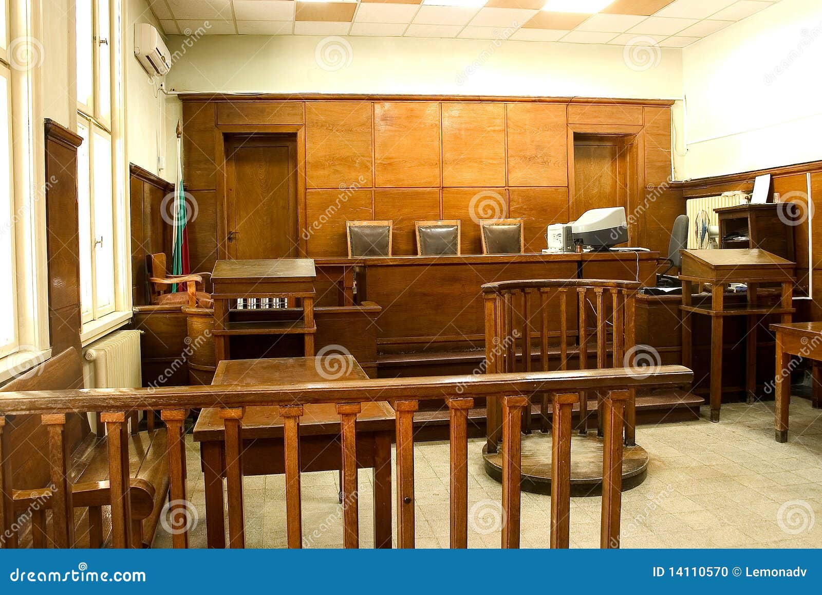 Court room stock photo. Image of retro, chairs, wood - 14110570