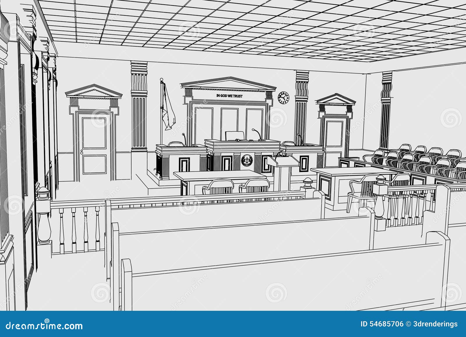 Court room stock illustration. Illustration of graphics - 54685706