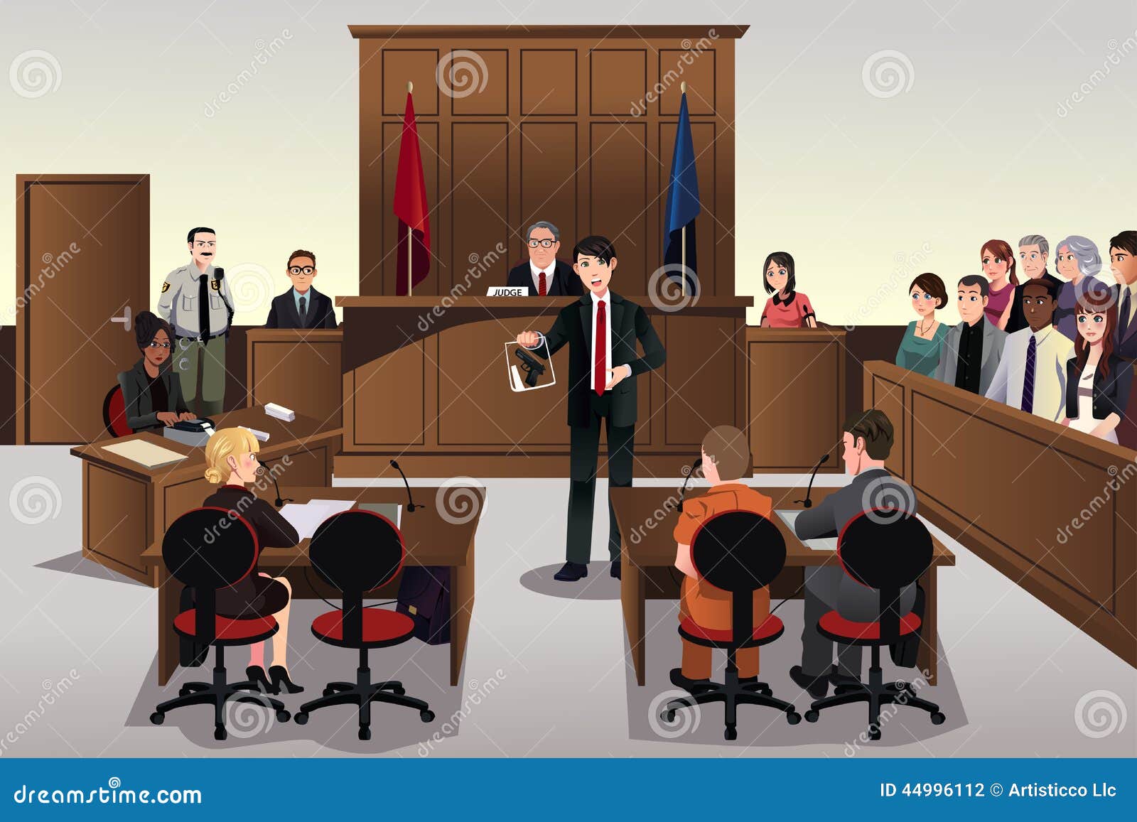 Court scene stock vector. Illustration of lady, vector - 44996112