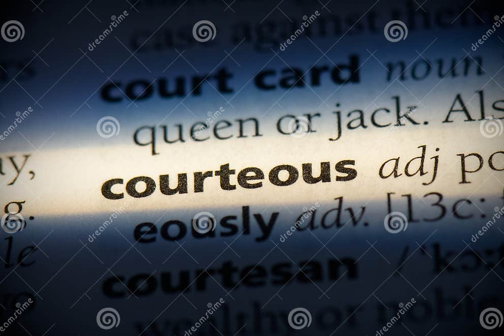 Courteous stock photo. Image of word, linguistic, close - 161578090