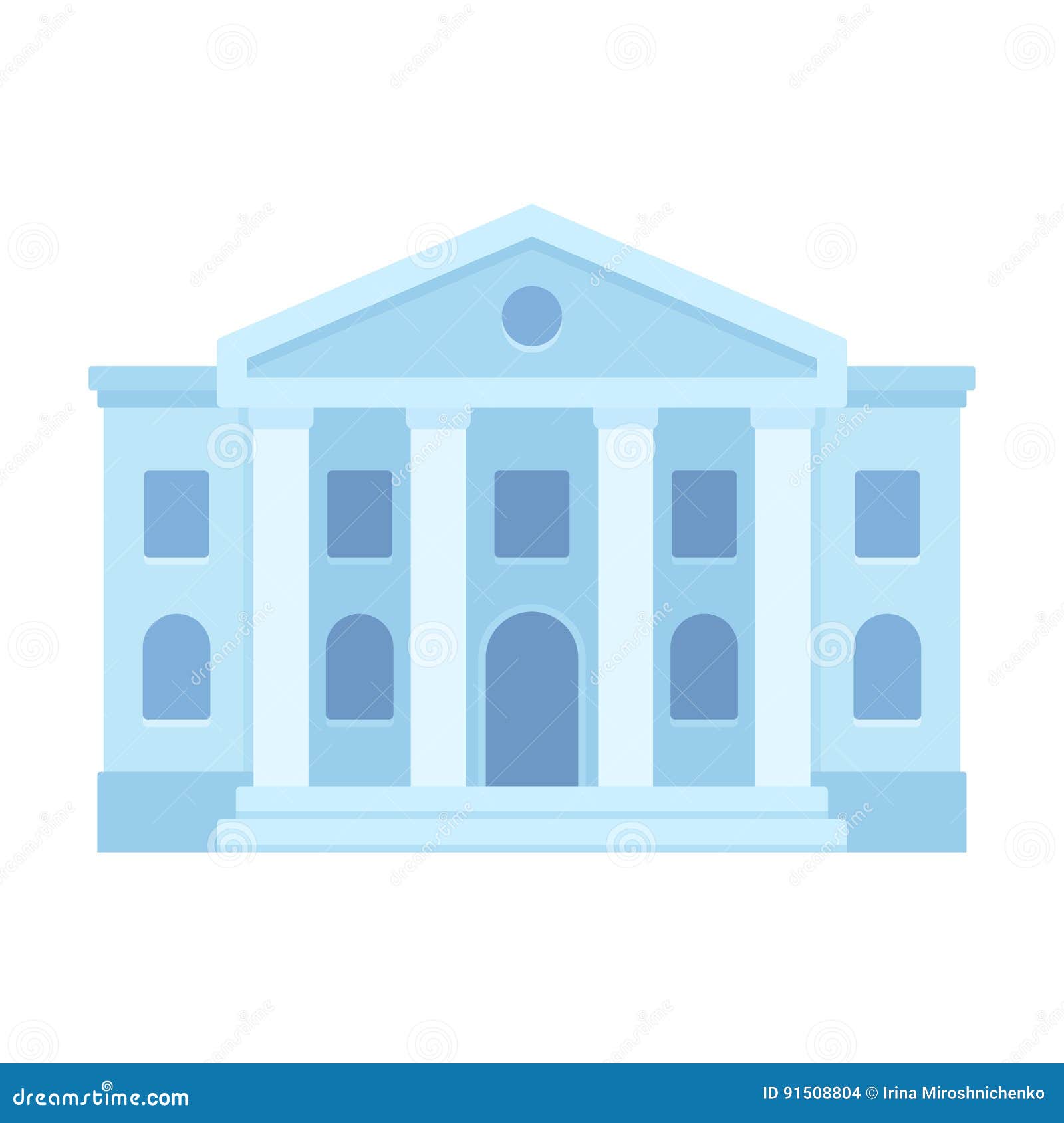 Courthouse building icon stock vector. Illustration of economy - 91508804