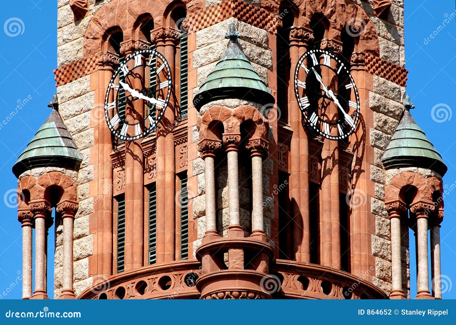 Courthouse Clock Tower in Waxahachie, Texas Stock Photo - Image of ...