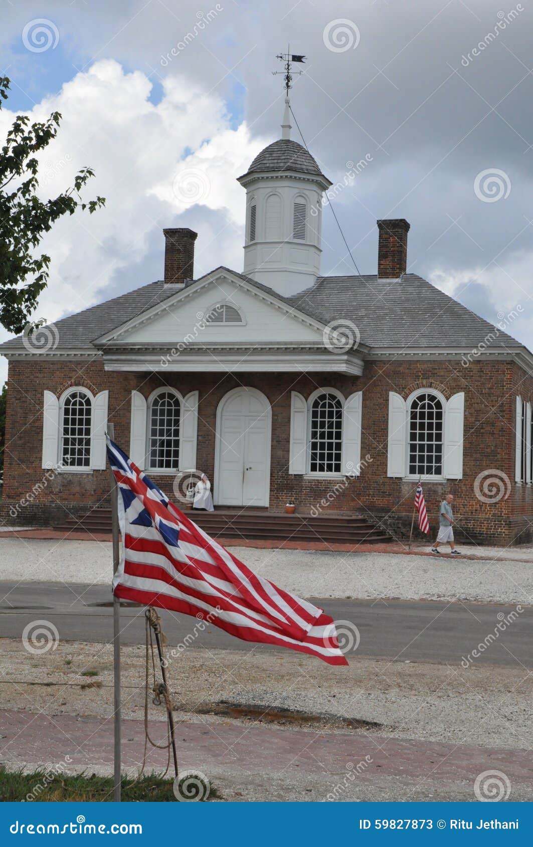 Courthouse in Colonial Williamsburg, Virginia Editorial Stock Photo ...