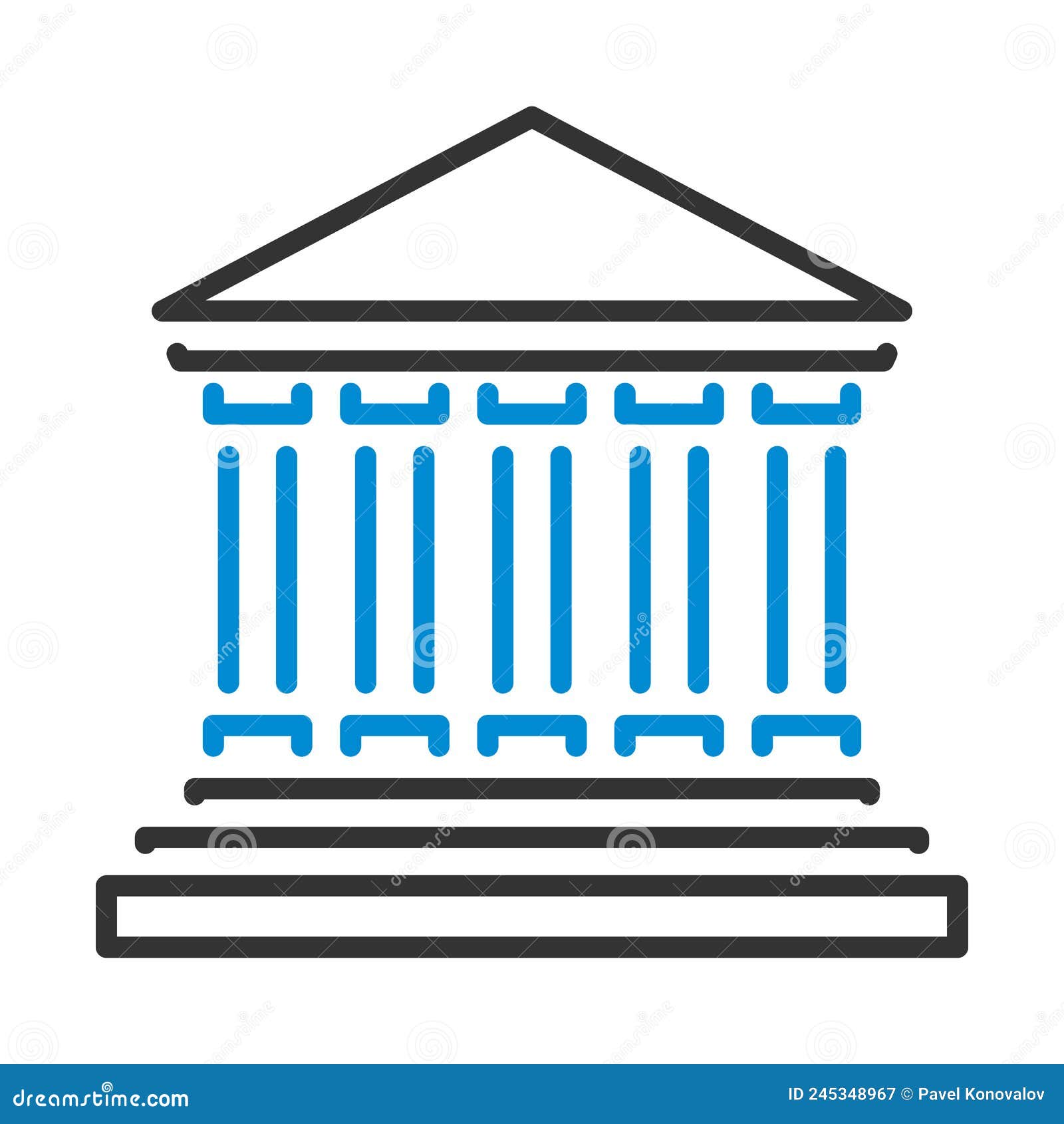 Courthouse Icon Stock Vector Illustration Of Concept 245348967
