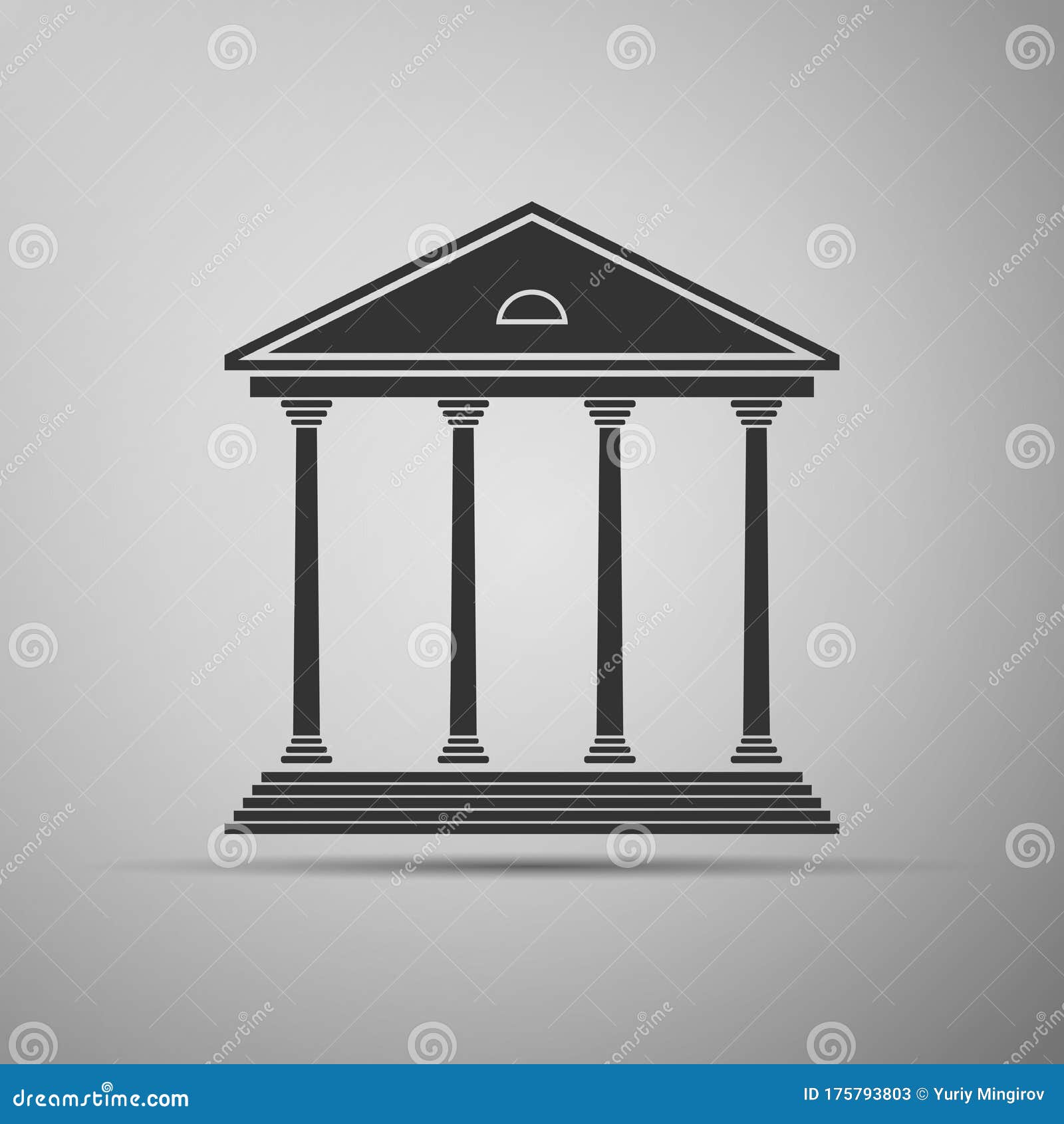 Courthouse icon. stock vector. Illustration of decision - 175793803