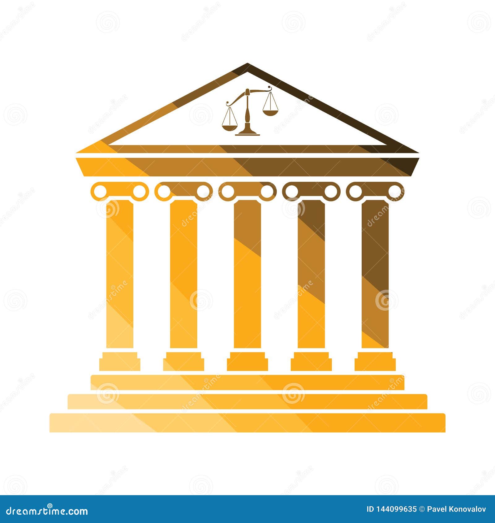 Courthouse icon stock vector. Illustration of color - 144099635