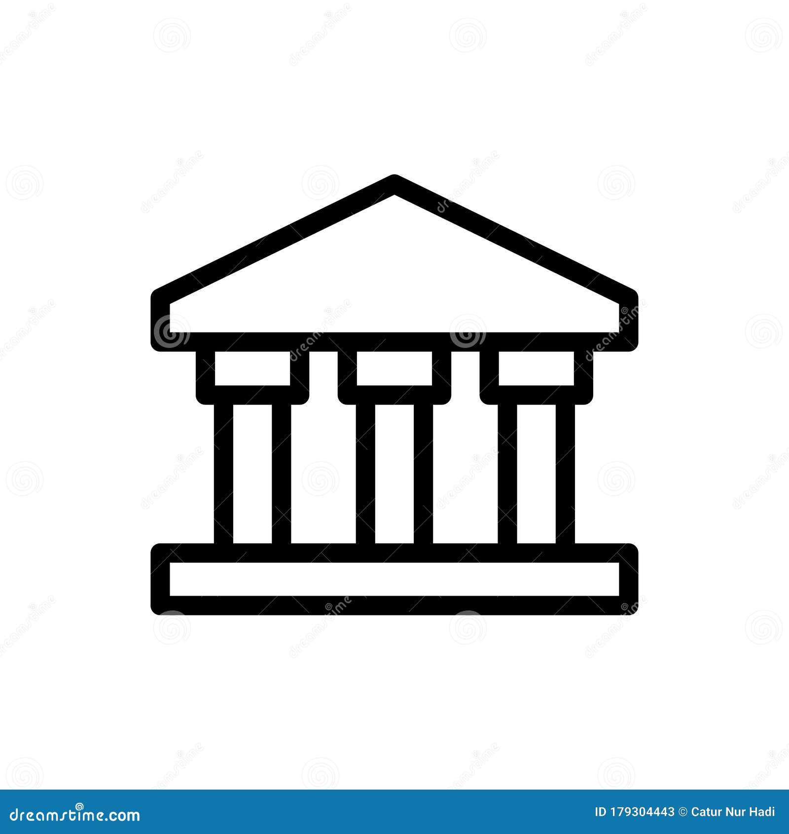 Courthouse Icon Flat Vector Template Design Trendy Stock Vector ...