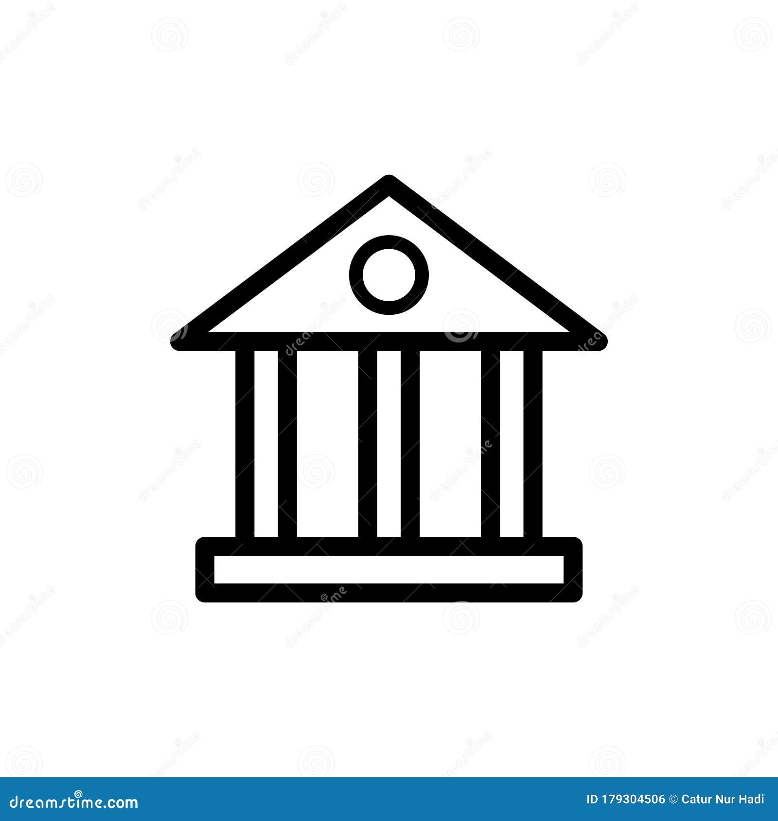 Courthouse Icon Flat Vector Template Design Trendy Stock Vector ...
