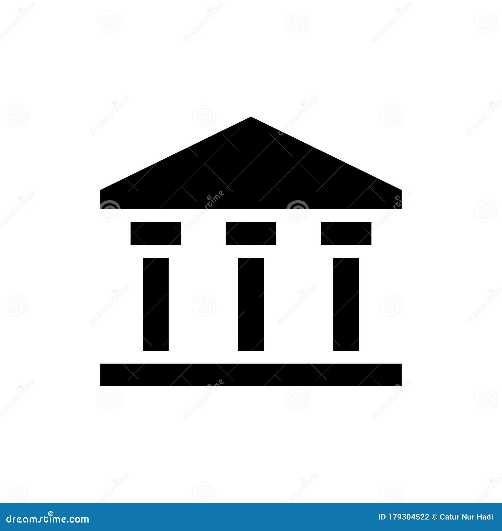 Courthouse Icon Flat Vector Template Design Trendy Stock Vector ...