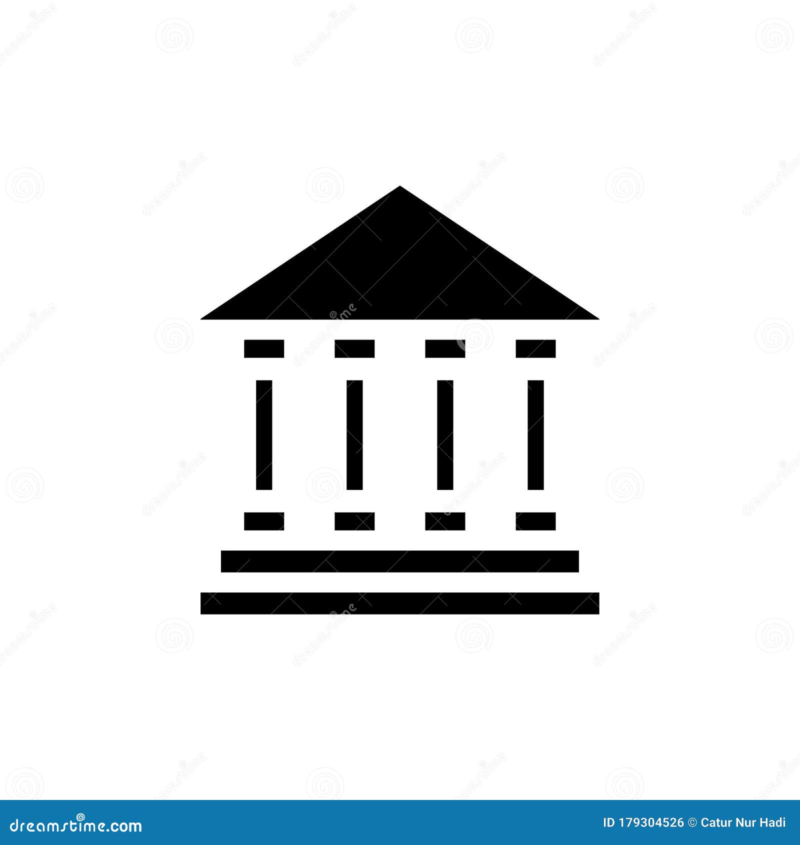 Courthouse Icon Flat Vector Template Design Trendy Stock Vector ...
