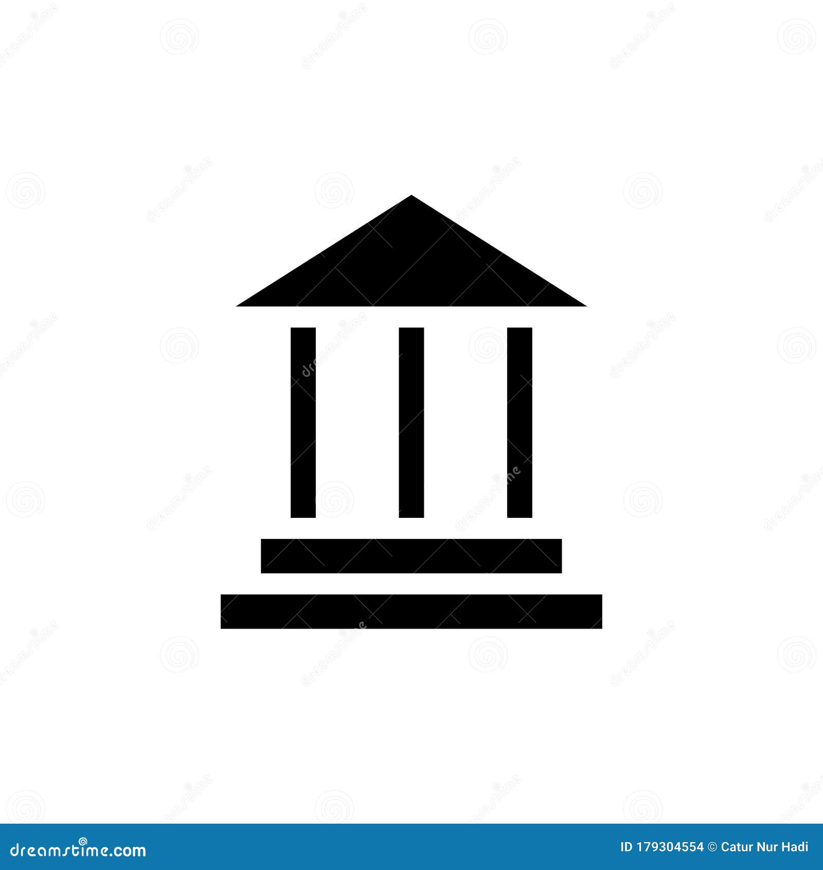 Courthouse Icon Flat Vector Template Design Trendy Stock Vector ...