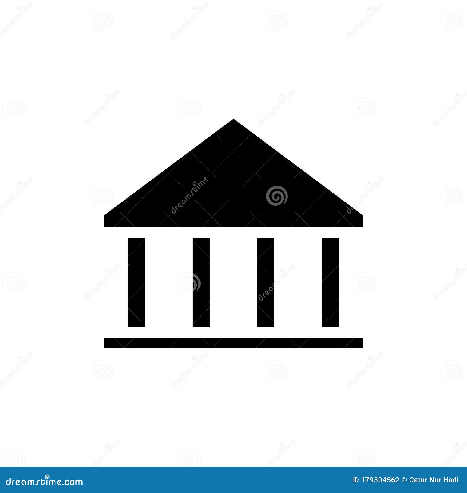 Courthouse Icon Flat Vector Template Design Trendy Stock Vector