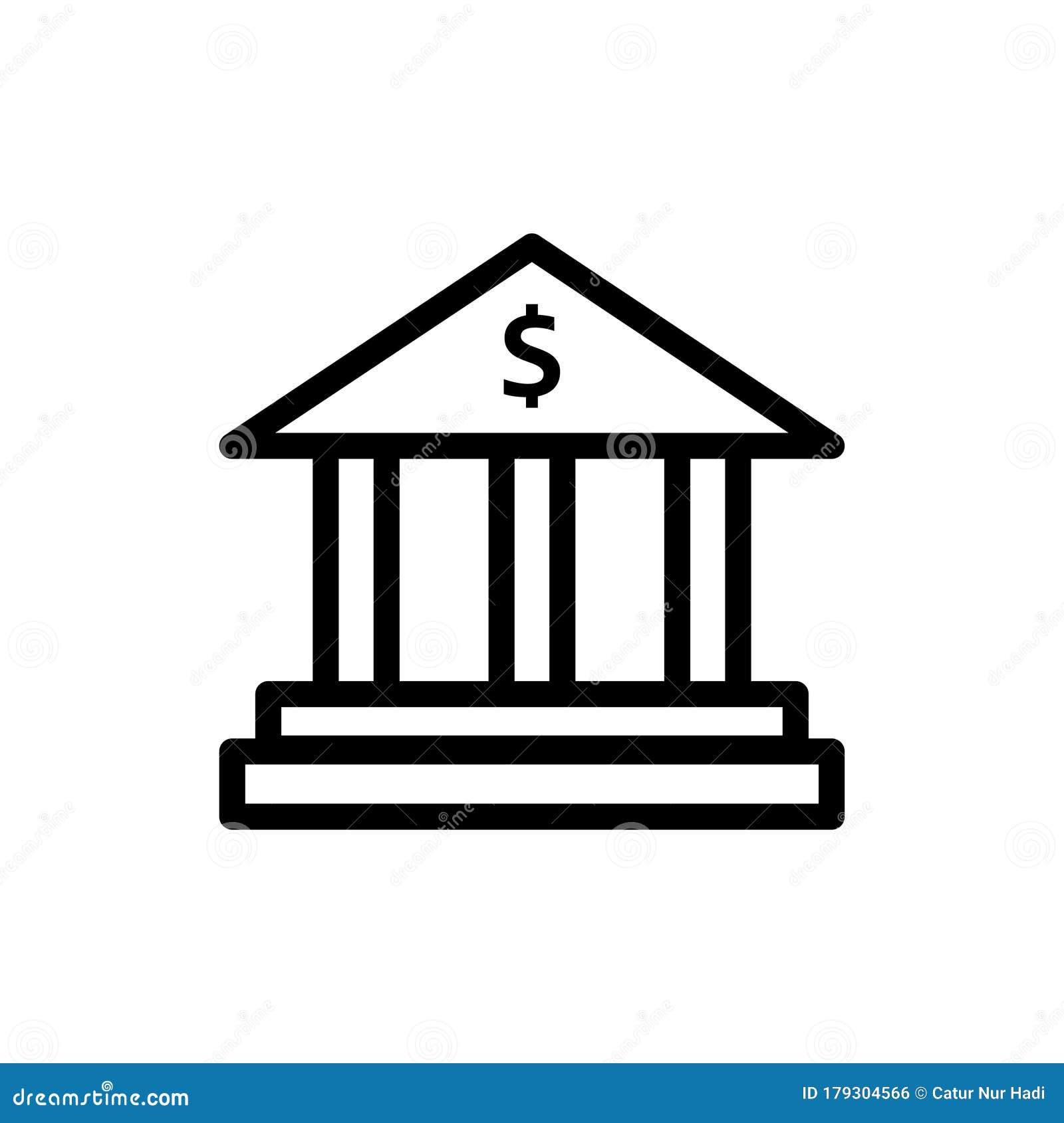 Courthouse Icon Flat Vector Template Design Trendy Stock Vector ...
