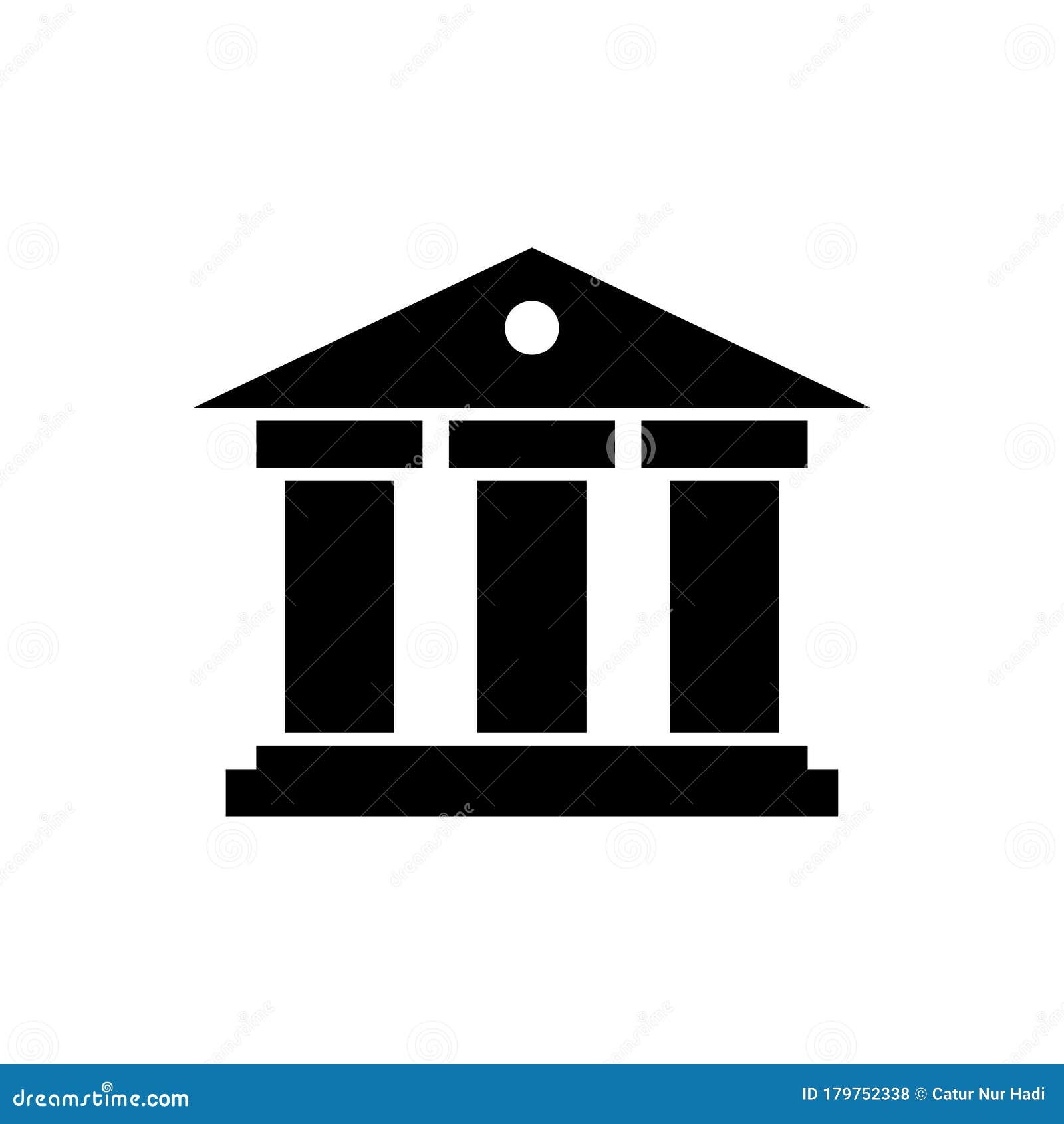 Courthouse Icon Flat Vector Template Design Trendy Stock Vector ...